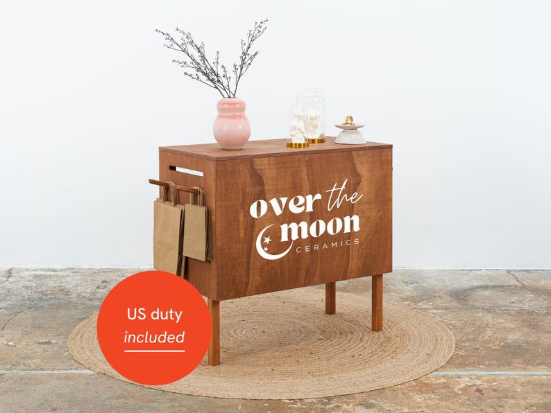 Checkout Stand VC-03-CF in Coffee Color | Collapsible Portable Vendor ...