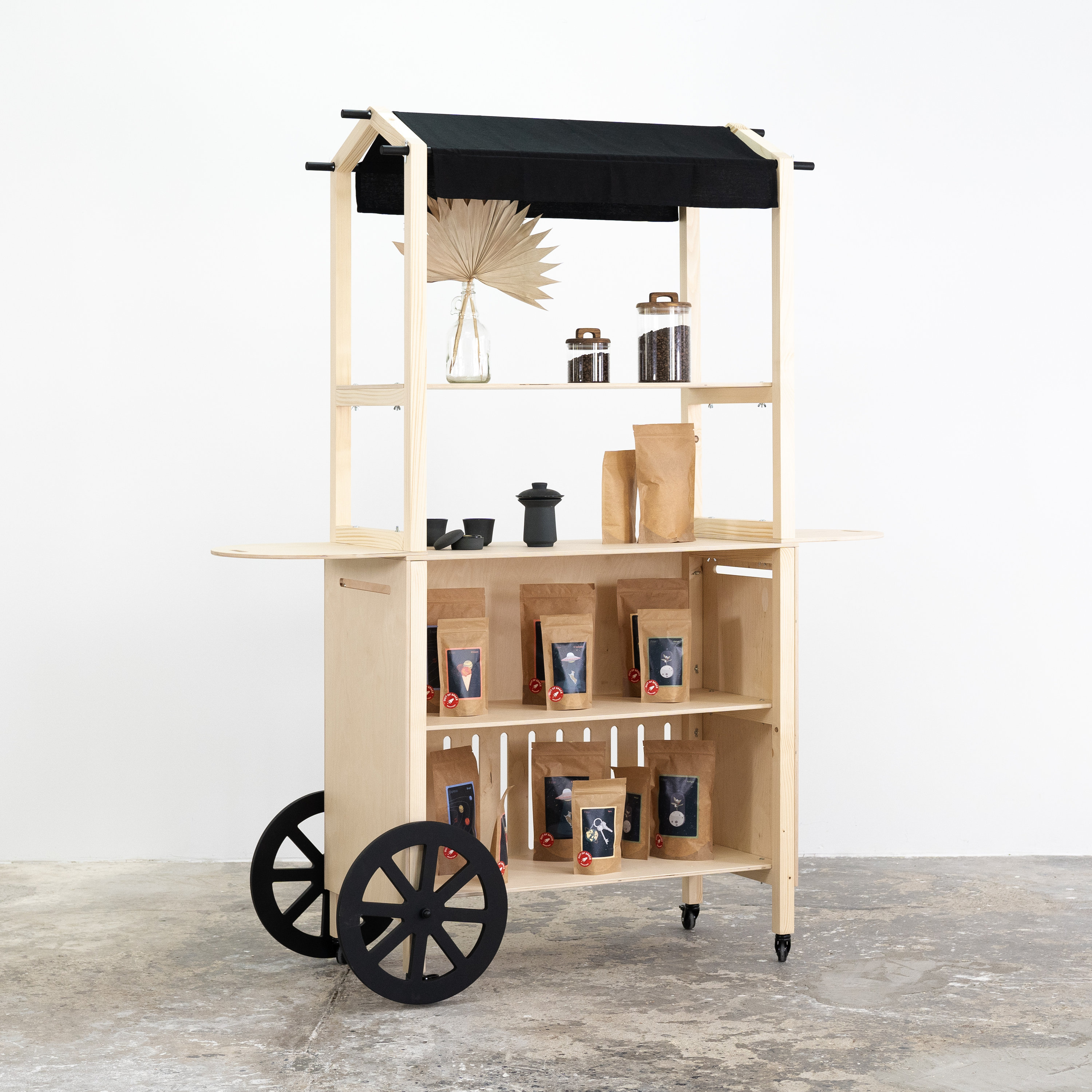 Wooden Display Carts