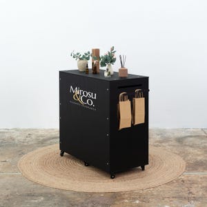 Checkout Counter VC-08-W-BL Portable, Collapsible Display Counter With ...