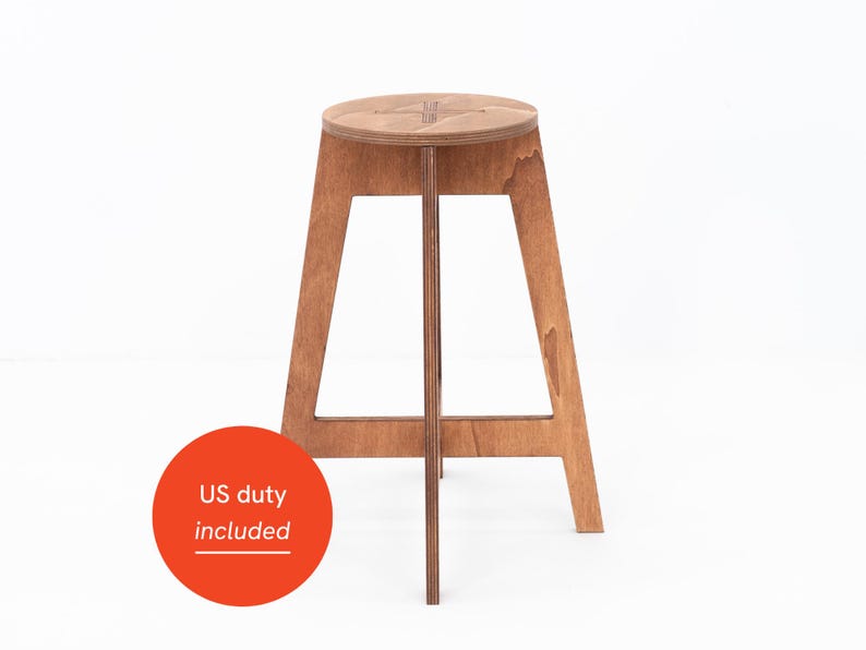 Bar Stool 63cm High (24 3/4") VT-02-CF | Coffee Color - Etsy