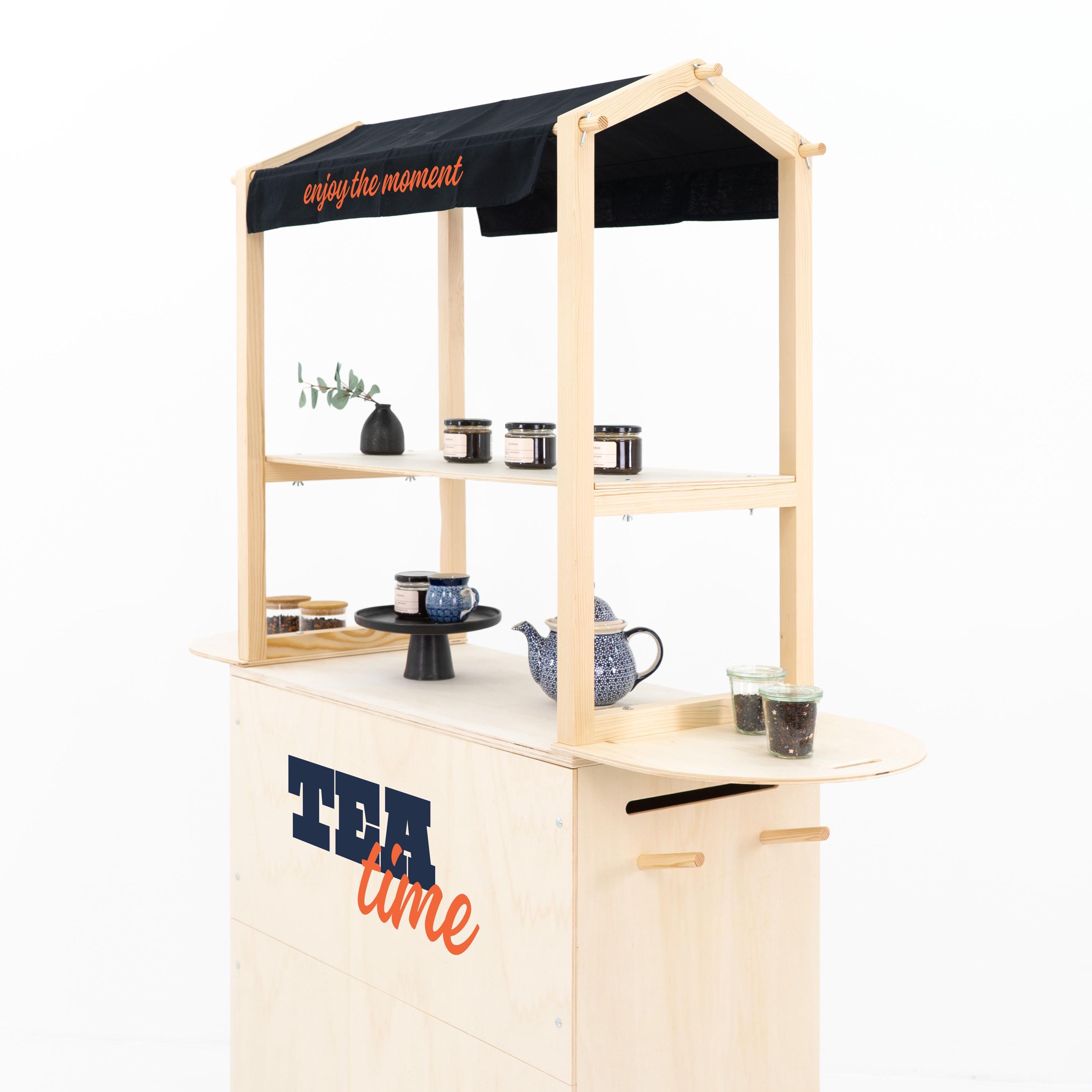 Vendor Cart, Mobile Bar VC-12-W-NT | Pop up Cart | Collapsible Checkout ...