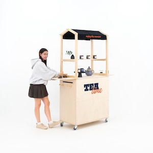 Vendor Cart, Mobile Bar VC-12-W-NT | Pop up Cart | Collapsible Checkout ...