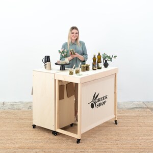 Set Vienna: Portable Counter Vc-06-w and Table Vc-04-c-w Table in ...