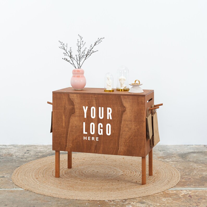 Checkout Stand VC-03-CF in Coffee Color | Collapsible Portable Vendor ...