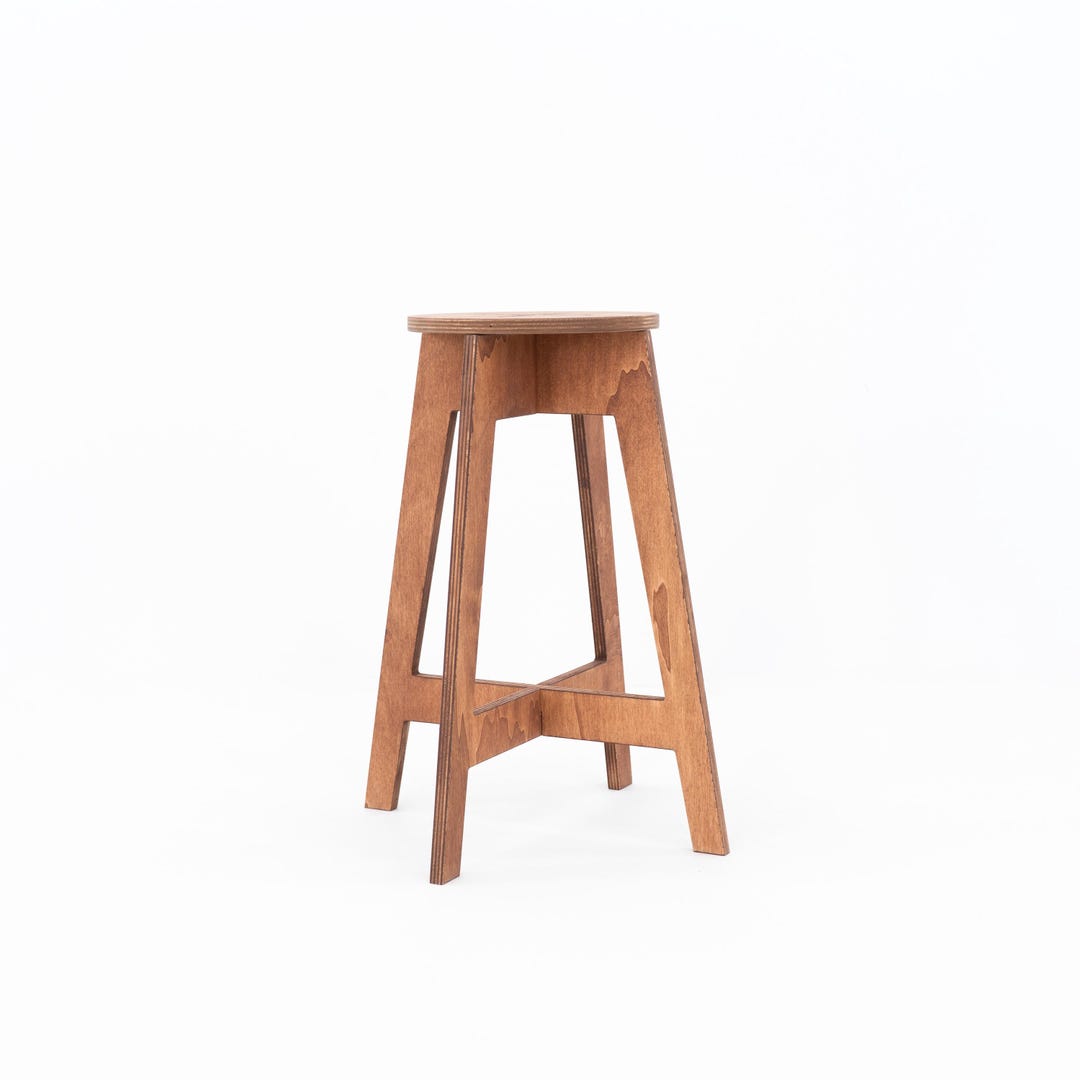 SAMPLE SALE | Collapsible Wooden Bar Stool 63 Cm (24.8”) Coffee Brown ...