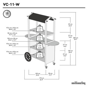 Display Cart VC-11-W-WT | Collapsible Portable Vendor Display With ...