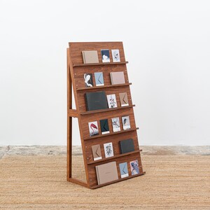 Large Wooden Display Stand for Notebooks, Books, Planners, Cards in ...