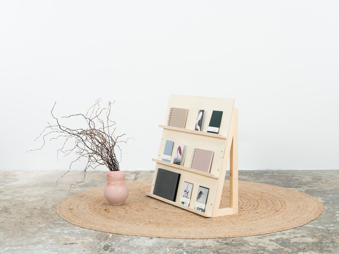 Wooden Display Stand for Notebooks VAN-02-NT, Books, Planners, Cards in ...