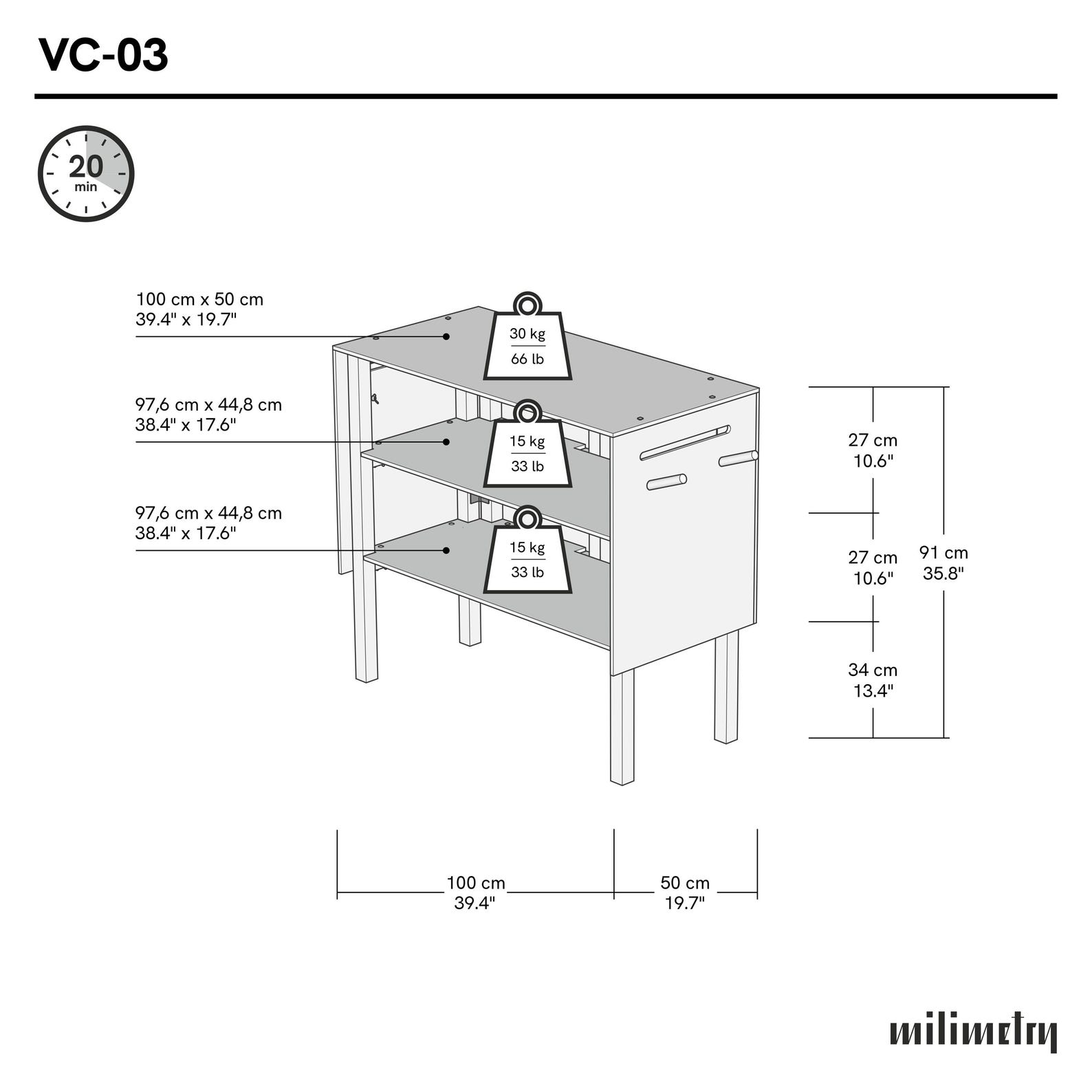 Checkout Counter VC-03-WT in White Color | Collapsible Portable Vendor ...
