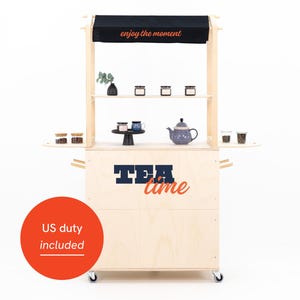 Vendor Cart, Mobile Bar VC-12-W-NT | Pop up Cart | Collapsible Checkout ...