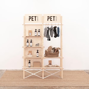 Portable A-frame Double Shelving With Pegboard VPR-01-NT - Etsy