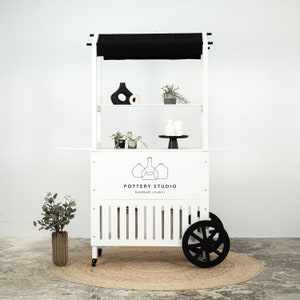 Display Cart VC-11-W-WT | Collapsible Portable Vendor Display With ...