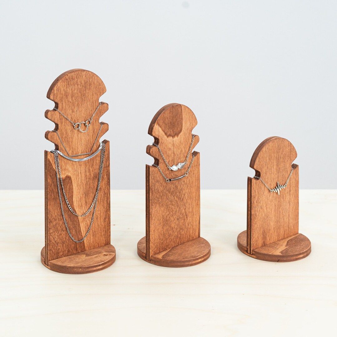 Set of 3 Necklace Displays VAB-07-CF Jewelry Display Stands - Etsy