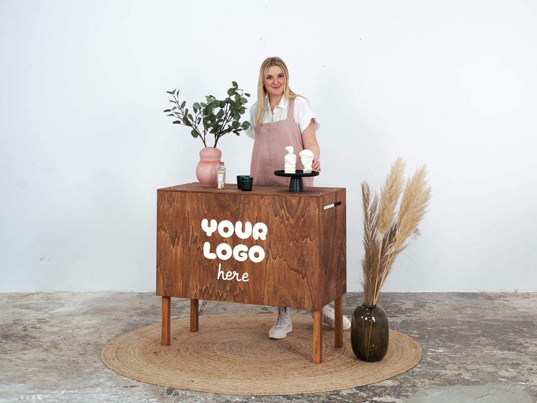 Checkout Stand VC-03-CF in Coffee Color Collapsible Portable Vendor ...