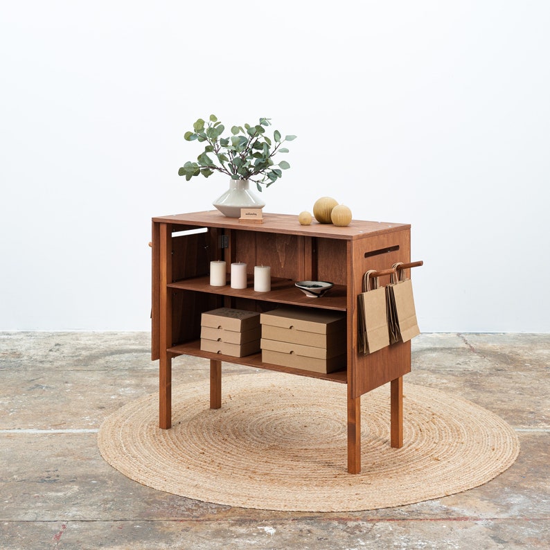 Checkout Stand VC-03-CF in Coffee Color | Collapsible Portable Vendor ...
