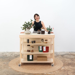 Vendor Table Vc-10-c-w-nt With Branded Panel, Shelves and Castor Wheels ...