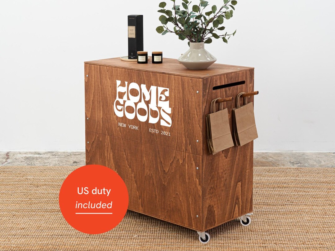 Checkout Counter VC-08-W-CF Coffee, Portable, Collapsible Display ...