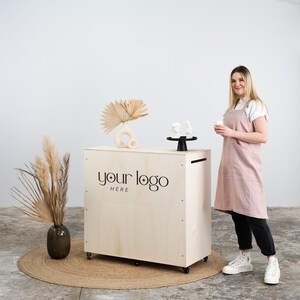 Checkout Counter VC-08-W-NT Portable, Collapsible Display Counter With ...