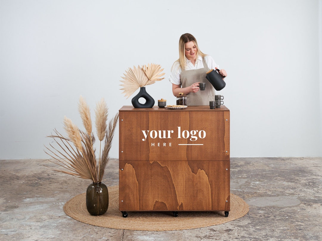 Checkout Counter VC-08-W-CF Coffee, Portable, Collapsible Display ...