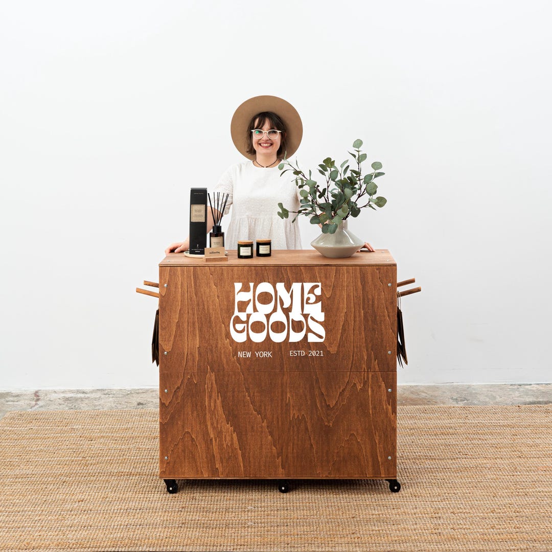 Checkout Counter VC-08-W-CF Coffee, Portable, Collapsible Display ...