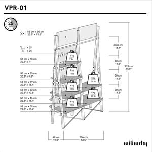 Portable A-frame Double Shelving With Pegboard VPR-01-NT - Etsy