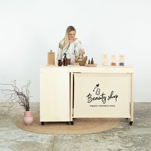 Set Vienna: Portable Counter Vc-06-w and Table Vc-04-c-w Table in ...