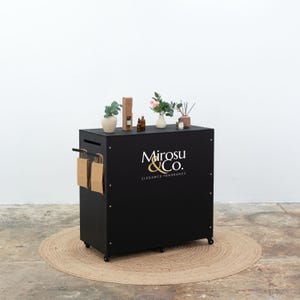 Checkout Counter VC-08-W-BL Portable, Collapsible Display Counter With ...