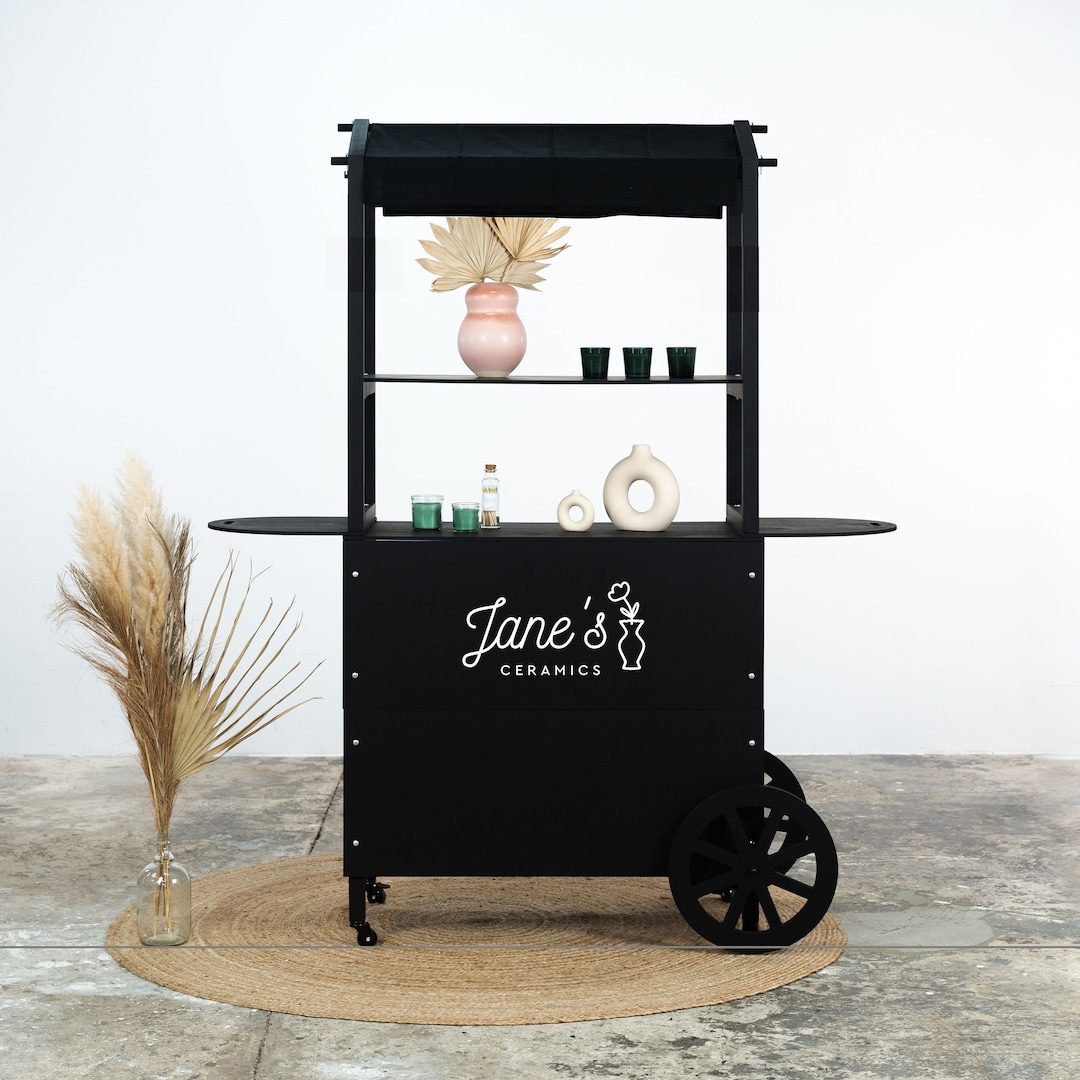 Display Cart VC-11-W-BL | Collapsible Portable Vendor Display With ...