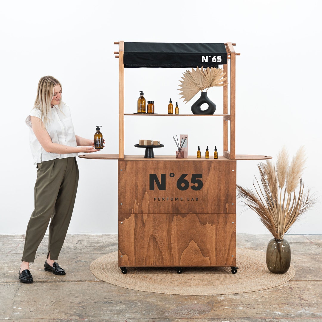 Vendor Cart VC-12-W-CF Pop up Cart, Mobile Bar Collapsible Checkout ...