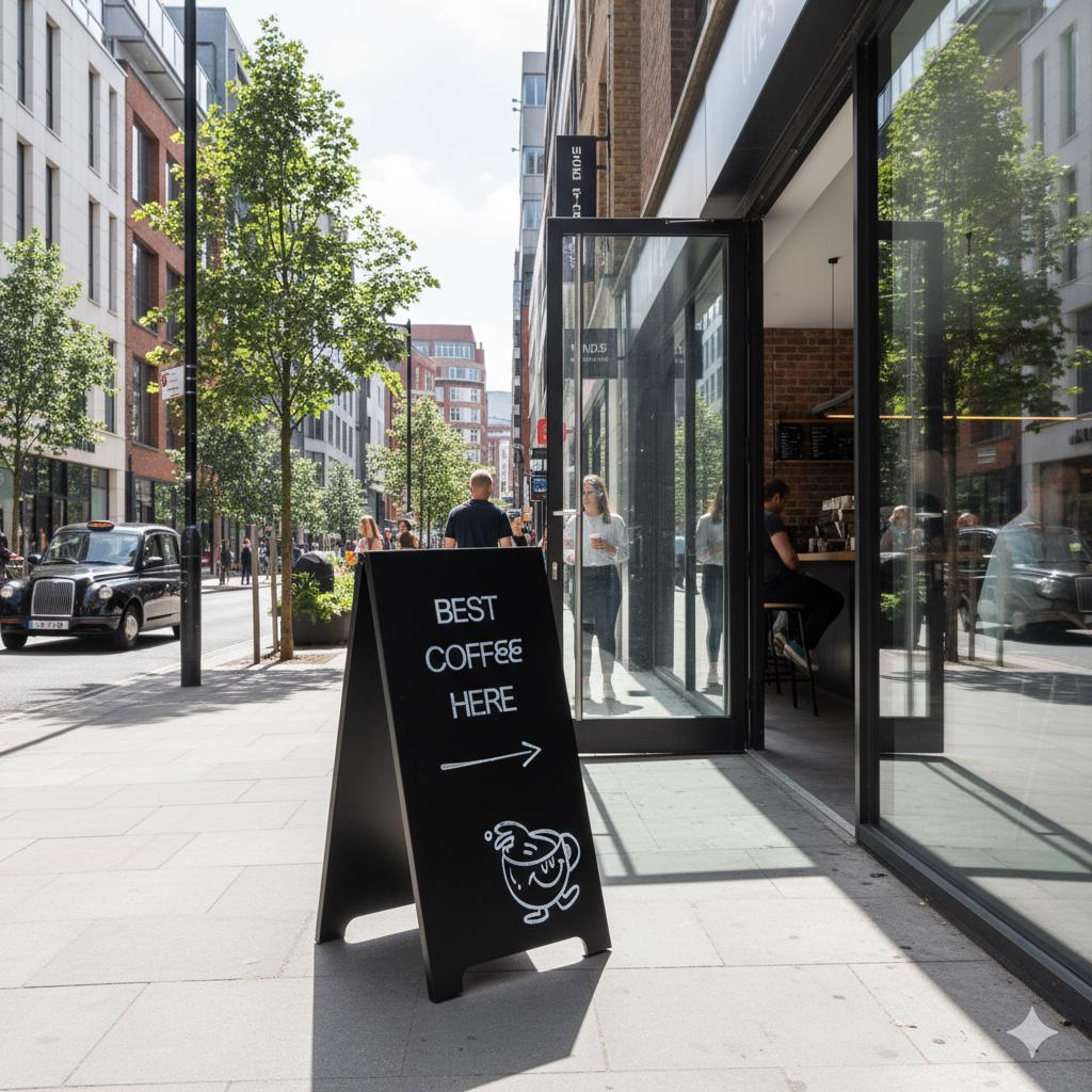Outdoor Personalized Board, Metal A-frame, for Restaurants, Shops ...