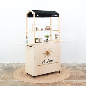 Vendor Cart, Mobile Bar VC-12-W-NT | Pop up Cart | Collapsible Checkout ...