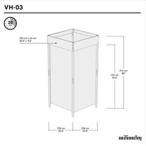Collapsible Wooden Fitting Room VH-03-NT for Trade Shows, Showrooms ...