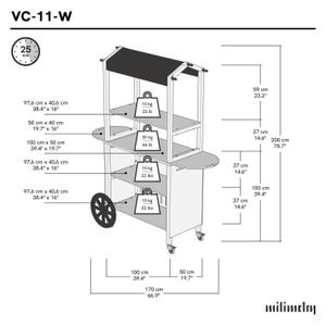 Display Cart VC-11-W-BL | Collapsible Portable Vendor Display With ...