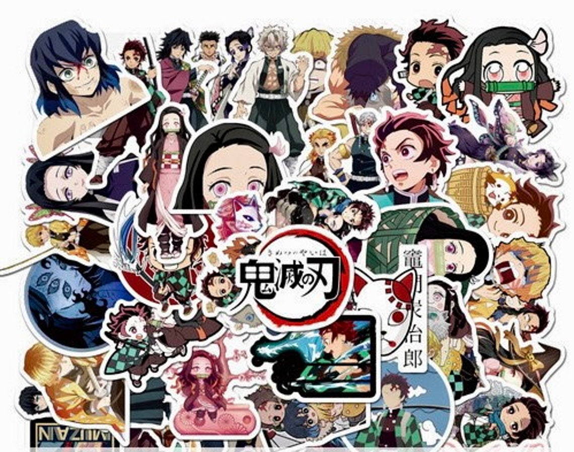 Demon Anime Sticker Pack, Waterproof Mystery Sticker Pack, Random Die ...