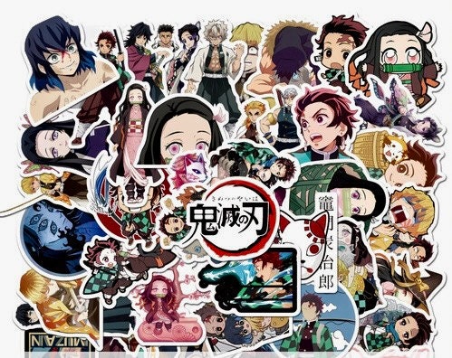 Demon Anime Sticker Pack, Waterproof Mystery Sticker Pack, Random Die ...