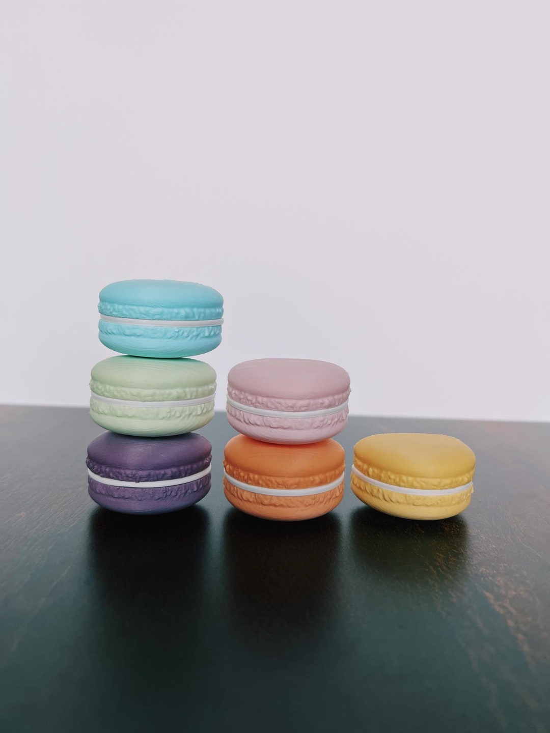 Pastel Macaron Magnets - Set of 6 | 3D Printed Fridge Magnets Small Cute Home Kitchen Quirky ...