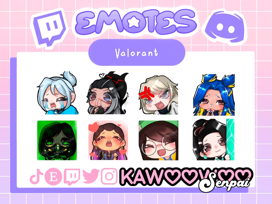 Valo Twitch Emote Pack L Twitch , Discord , Youtube Etc. - Etsy