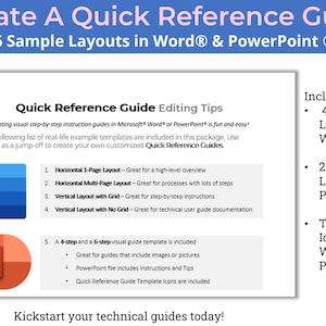 Quick Reference Guide Templates - Visual How-to Instructions For 