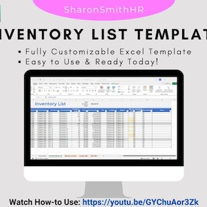 Inventory List Template in Excel - Manage & Track Inventory - Inventory ...