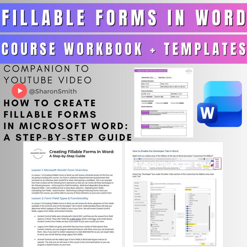 Microsoft Word Workbook - Etsy