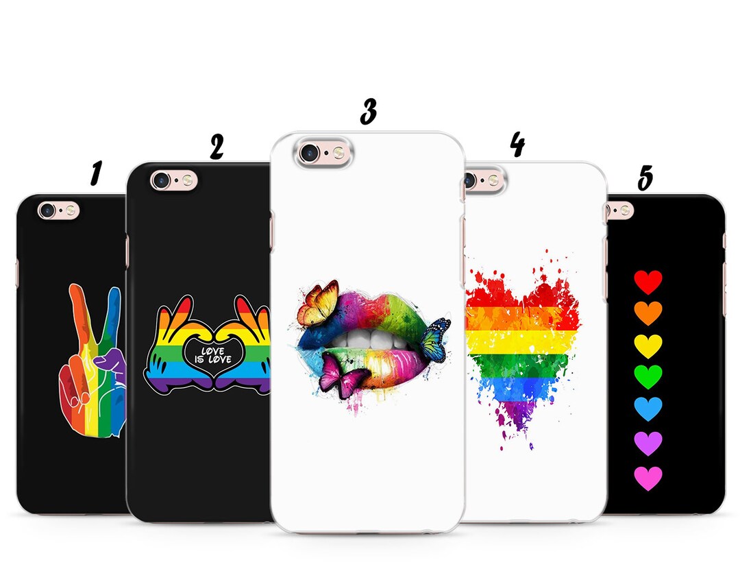LGBT Peace and Love Heart Lips Butterfly Phone Case, Phone Cover - Etsy