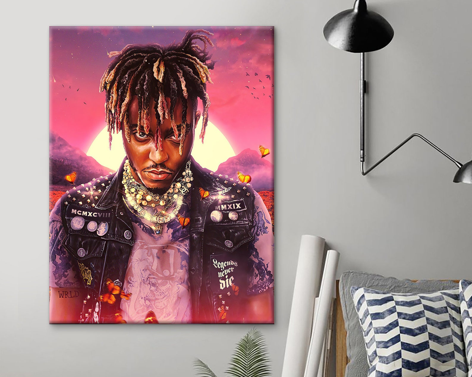 Juice Wrld Canvas Music Artist Wall Art Rap Music Iconic Art Etsy
