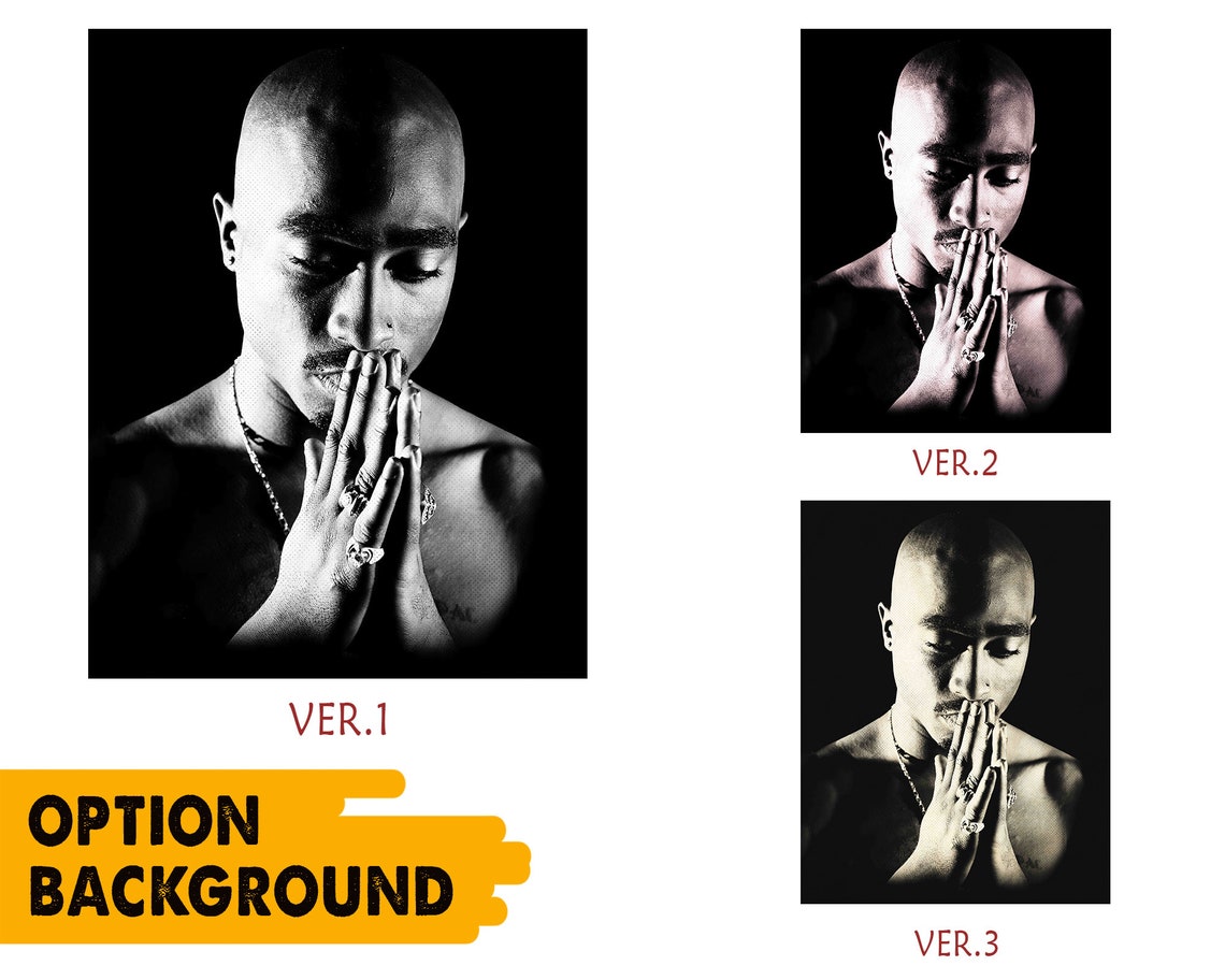 Tupac Shakur Praying Canvas Tupac Portrait Wall Art Rap | Etsy