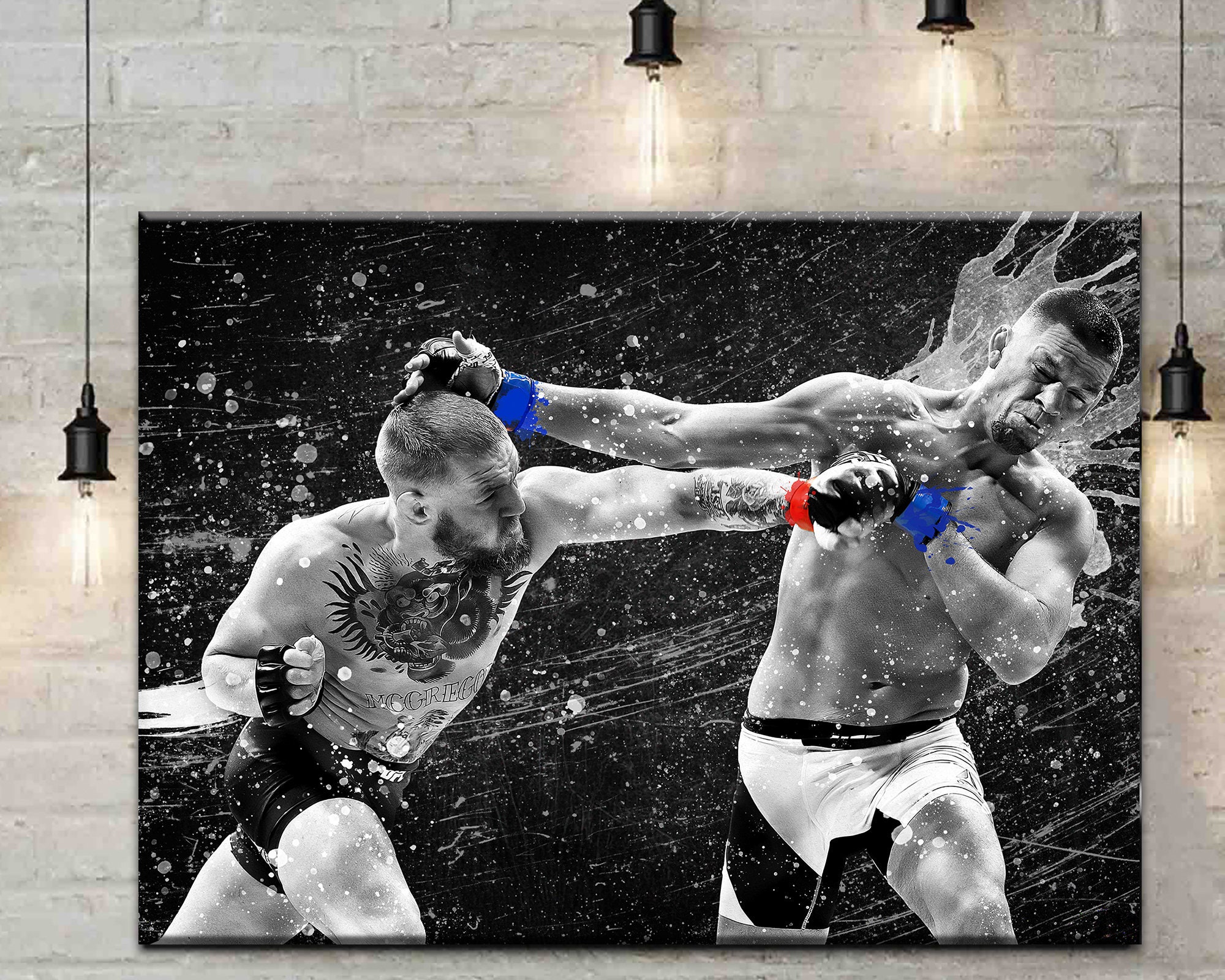 Conor Mcgregor Vs Nate Diaz Canvas UFC MMA Wall Art Sport | Etsy Conor Mcgregor Vs Nate Diaz Canvas UFC MMA Wall Art Sport | Etsy