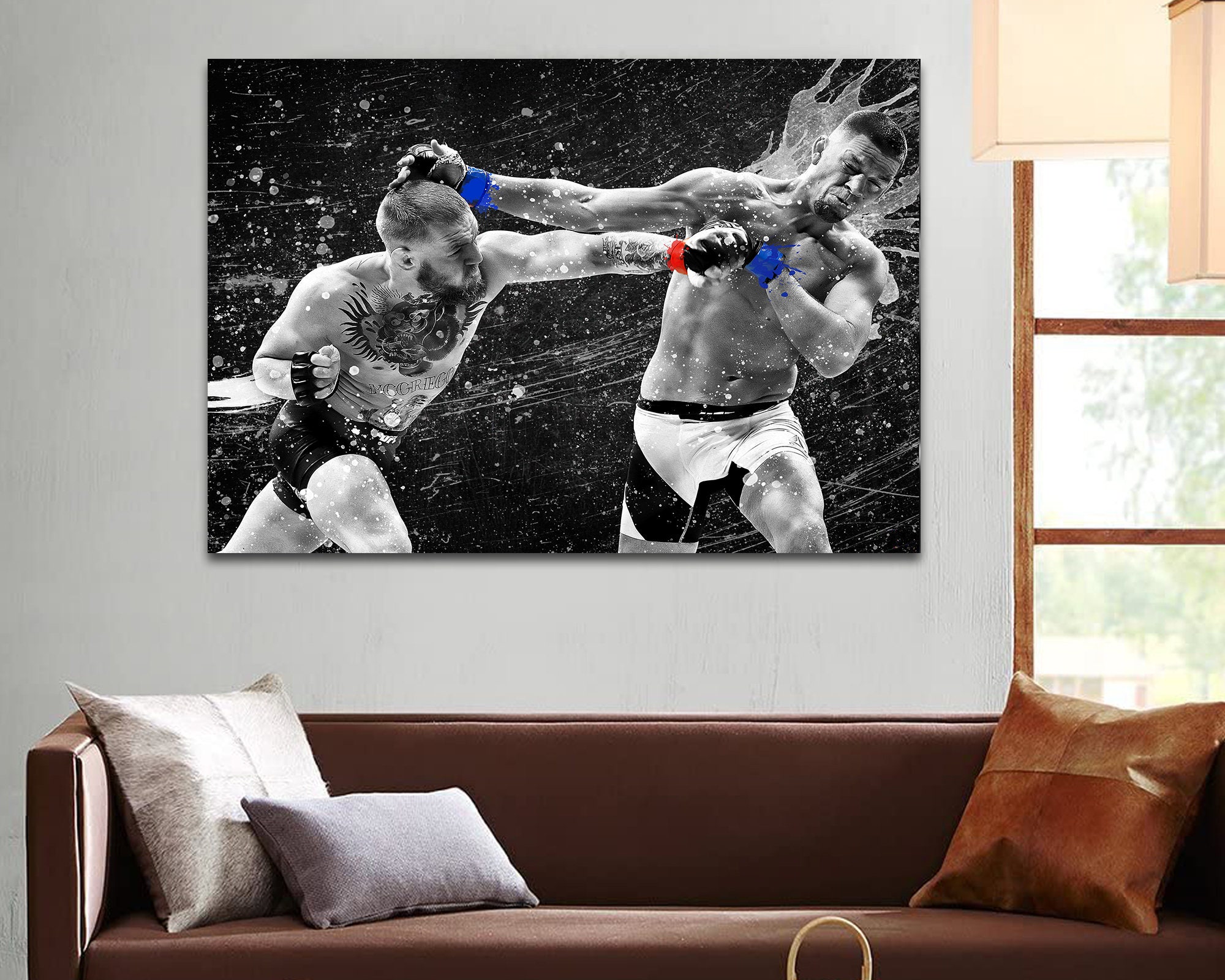 Conor Mcgregor Vs Nate Diaz Canvas UFC MMA Wall Art Sport | Etsy Conor Mcgregor Vs Nate Diaz Canvas UFC MMA Wall Art Sport | Etsy