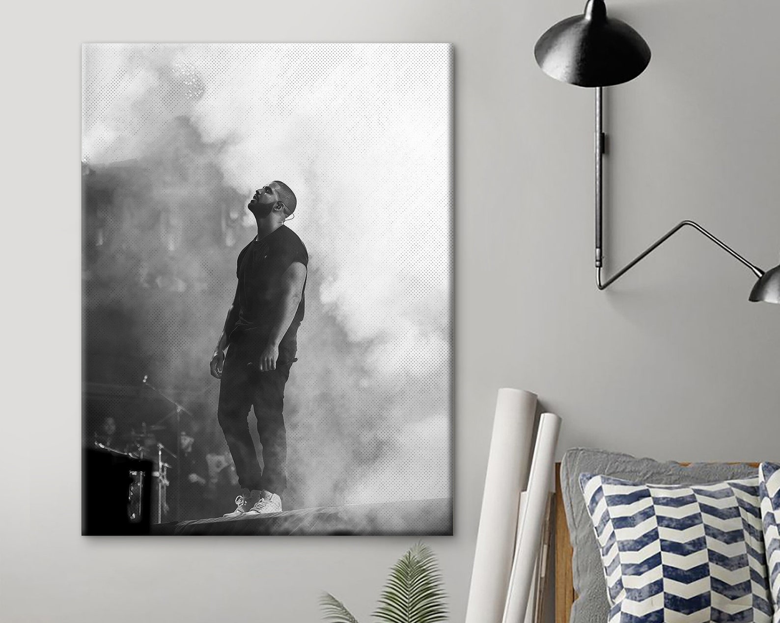 Drake Artist Canvas Male Rapper Wall Art Print Hip Hop Icon | Etsy