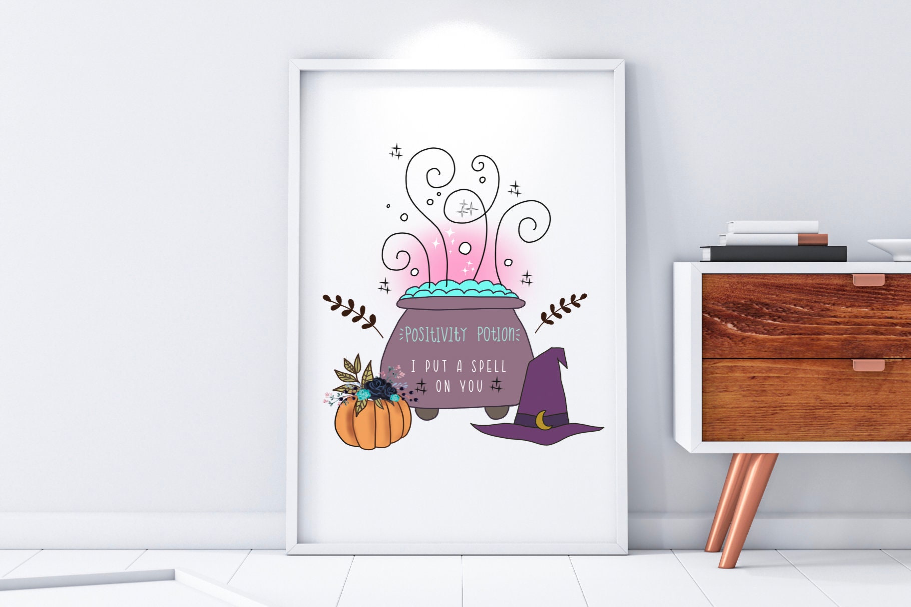 Halloween Wall Art-positivity Potion-halloween Printable-cute - Etsy