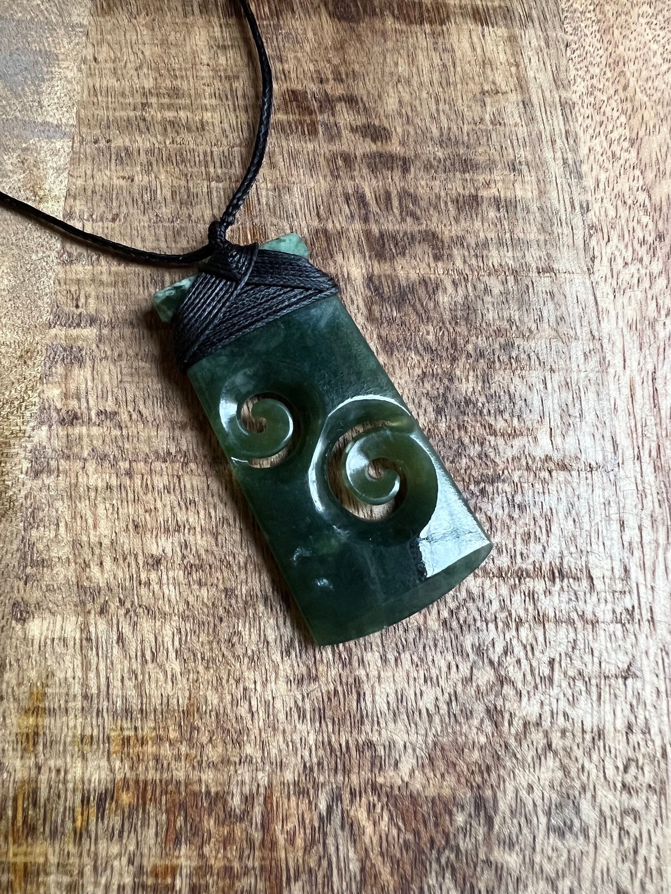 New Zealand Pounamu Maori Jade Toki Koru Pendant Adze - Etsy UK