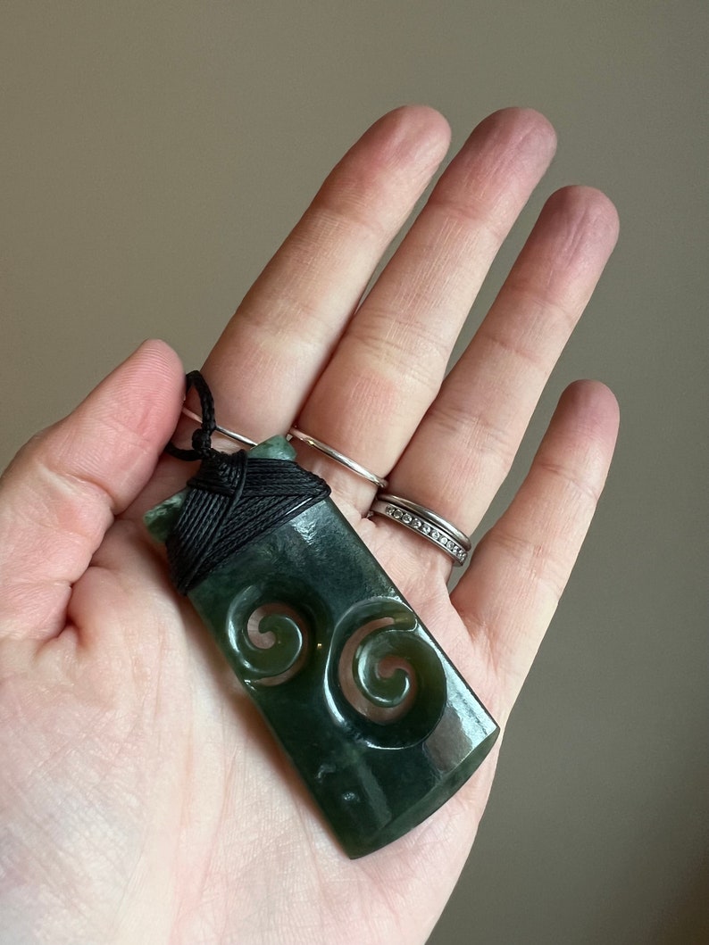 New Zealand Pounamu Maori Jade Toki Koru Pendant Adze - Etsy UK