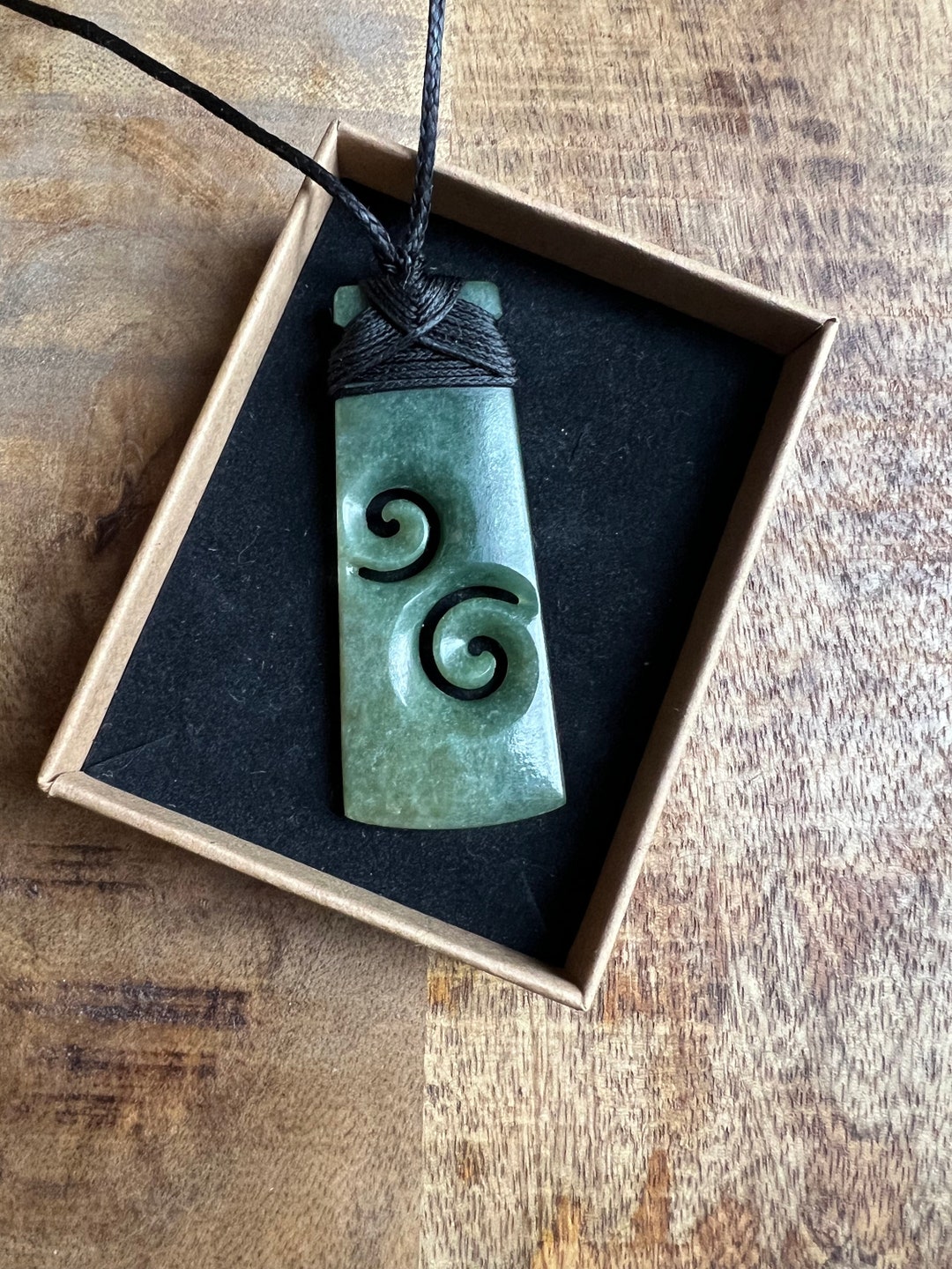 New Zealand Pounamu Maori Jade Toki Koru Pendant Adze - Etsy